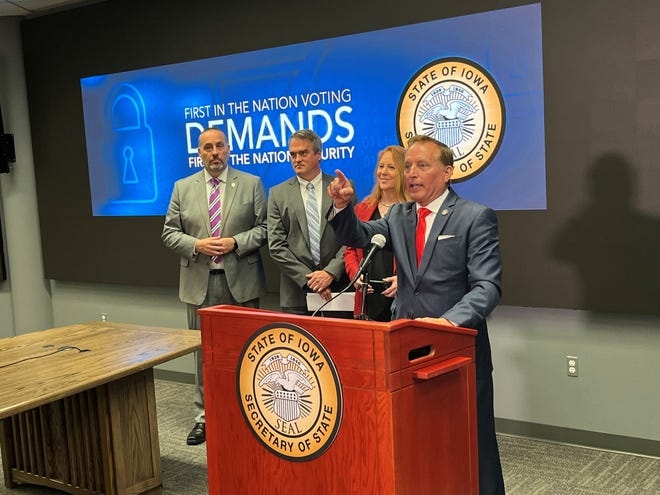 Iowa SOS candidates Paul Pate, Joel Miller trade heated jabs on ...